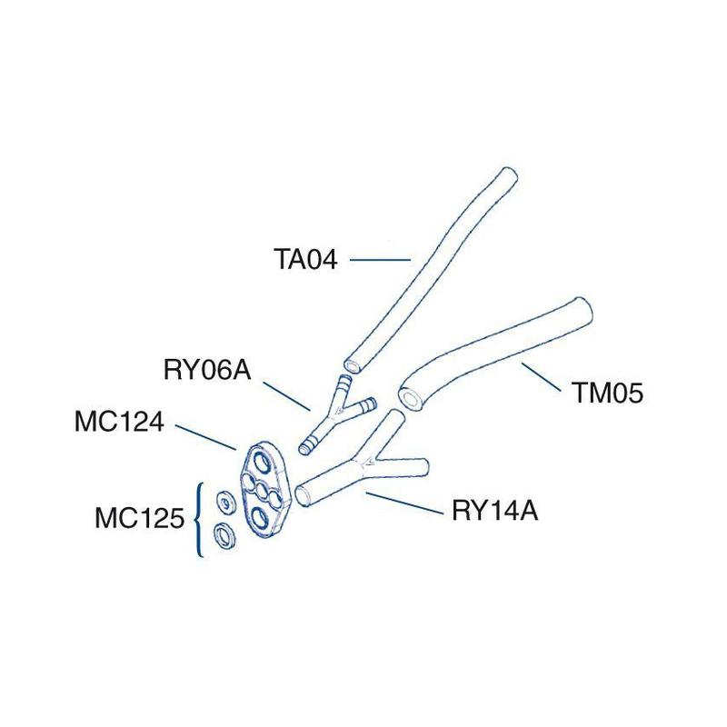 Collecteur de circuit de lait Ø14x18 mm en Y pour faisceau ovin/caprin ...