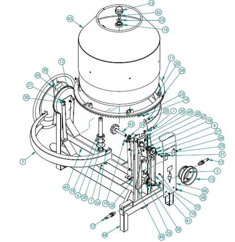 Couronne Bétonnière Lerin Cartel TB6 / TB12 0002411 | Agrizone