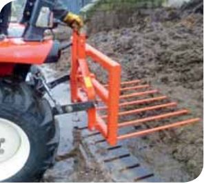 Fourche à fumier 100 avec montage Fourches micro tracteur - AGZ000485923