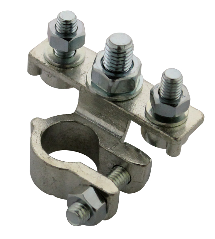 COSSE BATTERIE TRIPLE CONNEXION M6-M8-M6 (+) Câbles & cosses - AGZ000017620