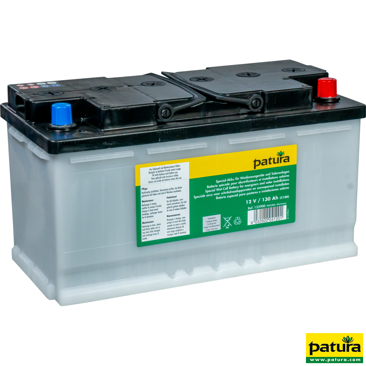 Batterie spéciale 12 V / 130 Ah pour électrificateurs sur batterie ...
