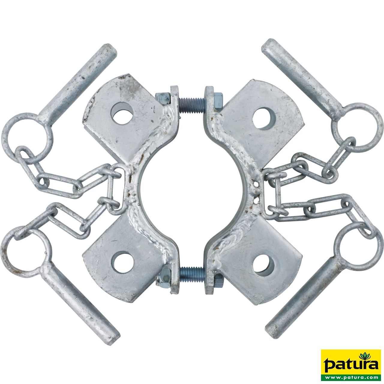 Bride double 76, 4 directions, galv. Accesoires et fixation barrières ...