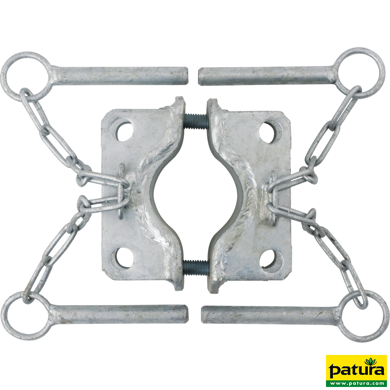 Bride double D= 60mm, quadruple support, galvanisée Accesoires et ...