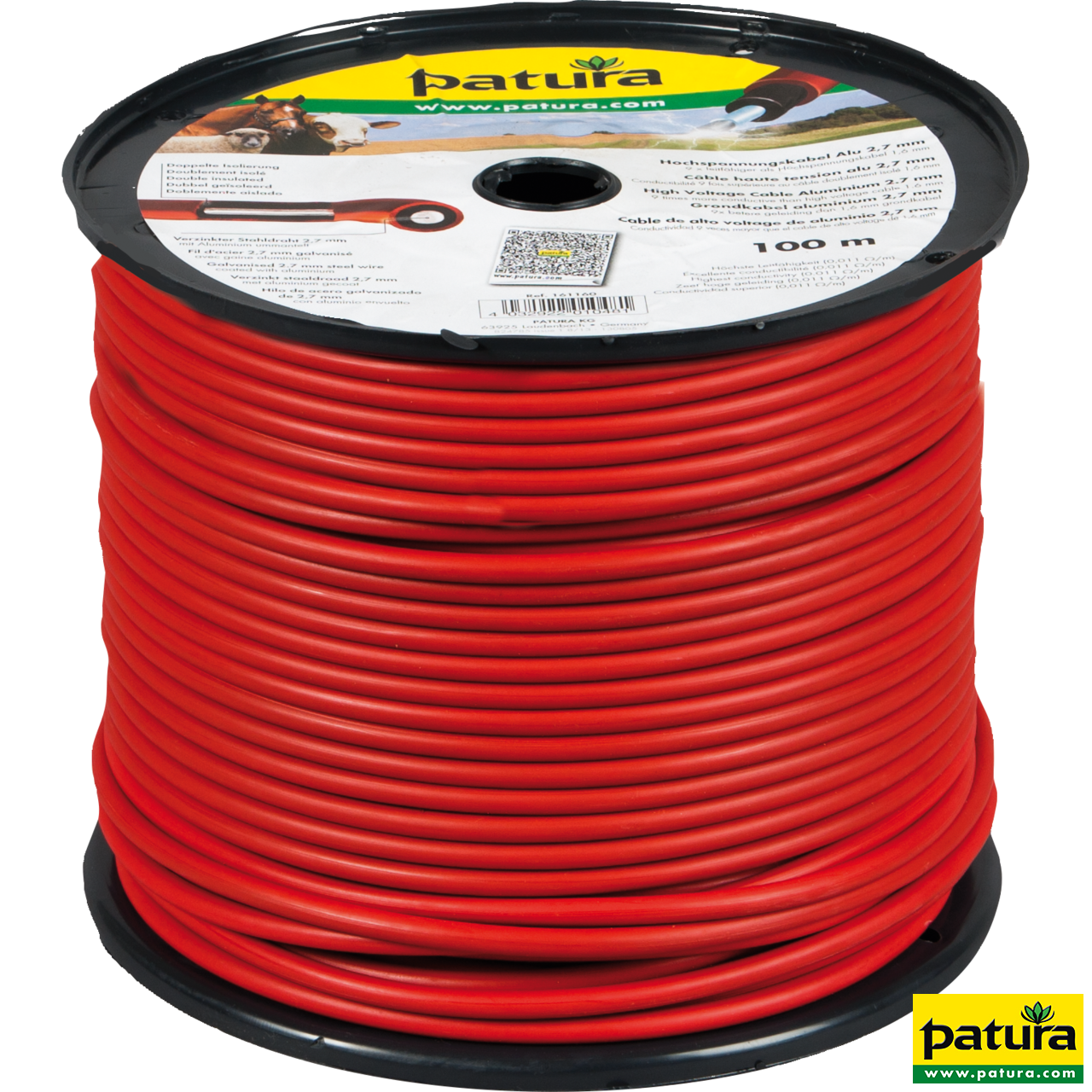 Cable haute tension 2,7 mm, 100 m double isolation avec gaine aluminium ...
