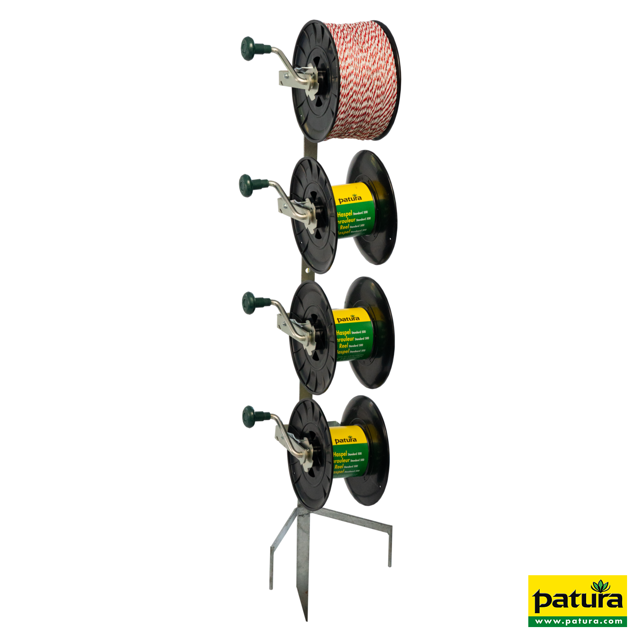 Piquet de montage standard, 4 enrouleurs hauteur cloture 1,30 m ...