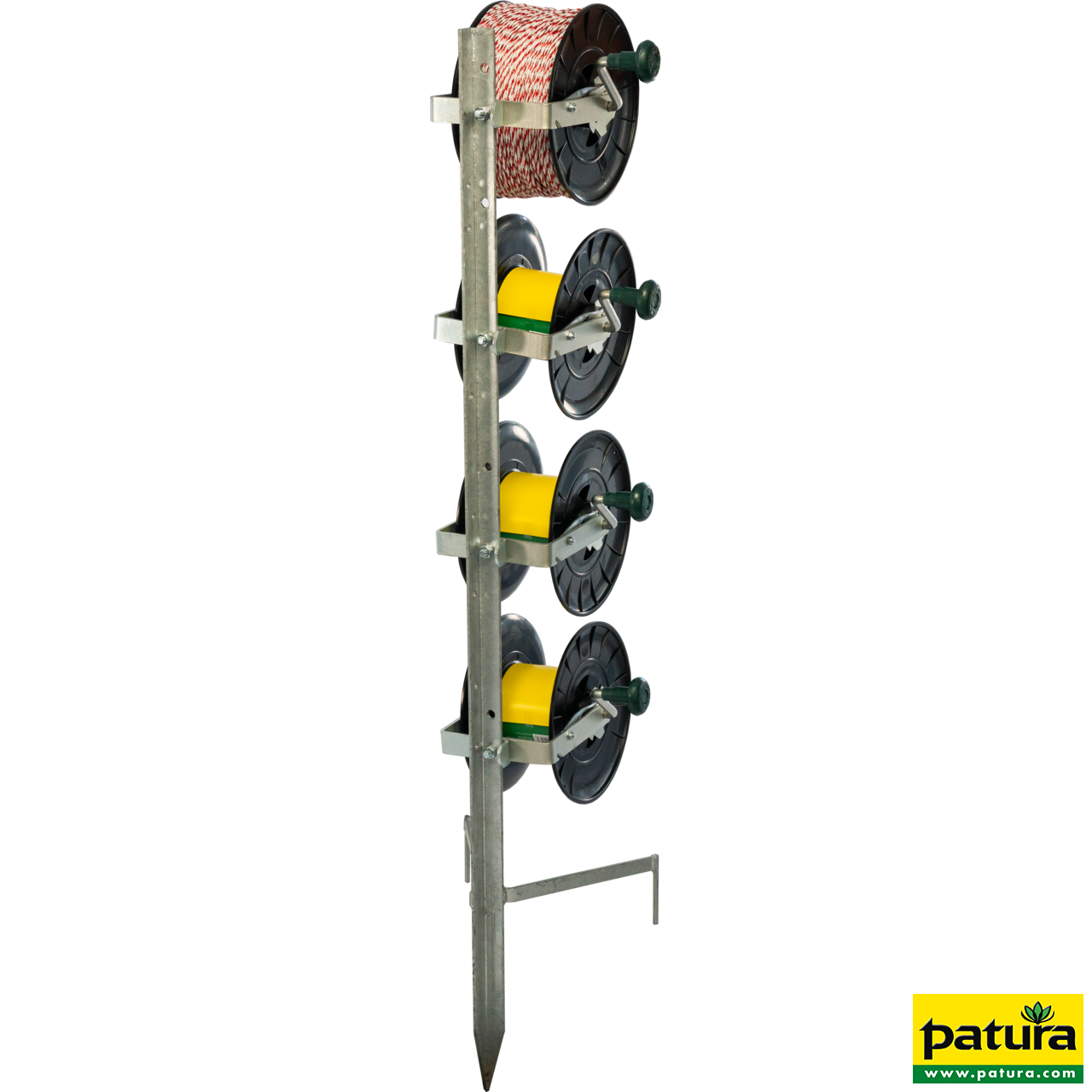 Piquet de montage standard pour 4 enrouleurs, hauteur cloture 0,9 m ...