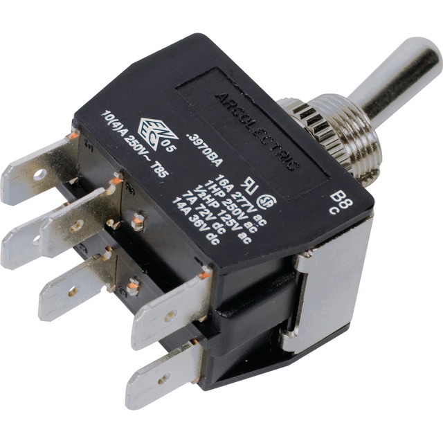 Interrupteur a levier metal 3 positions on-off-on 6 bornes blister ...