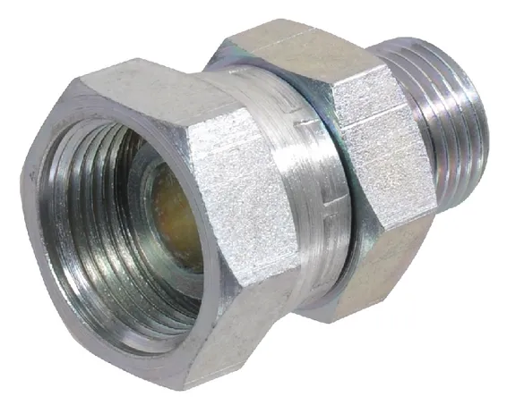 Adaptateur droit mâle femelle tournant 1/4'' - 1/2'' BSP Raccord droit Mâle - Femelle - AGZ000532648