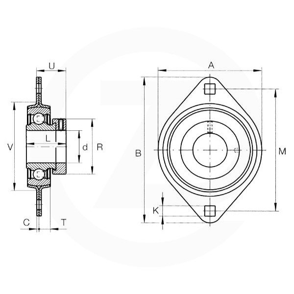 Flasque de palier MST Palier tole - AGZ000036460