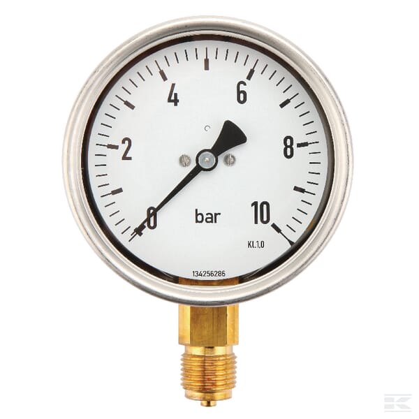 Manomètre Ø100 0-10bar ½ unte Manomètre hydraulique - AGZ000574989