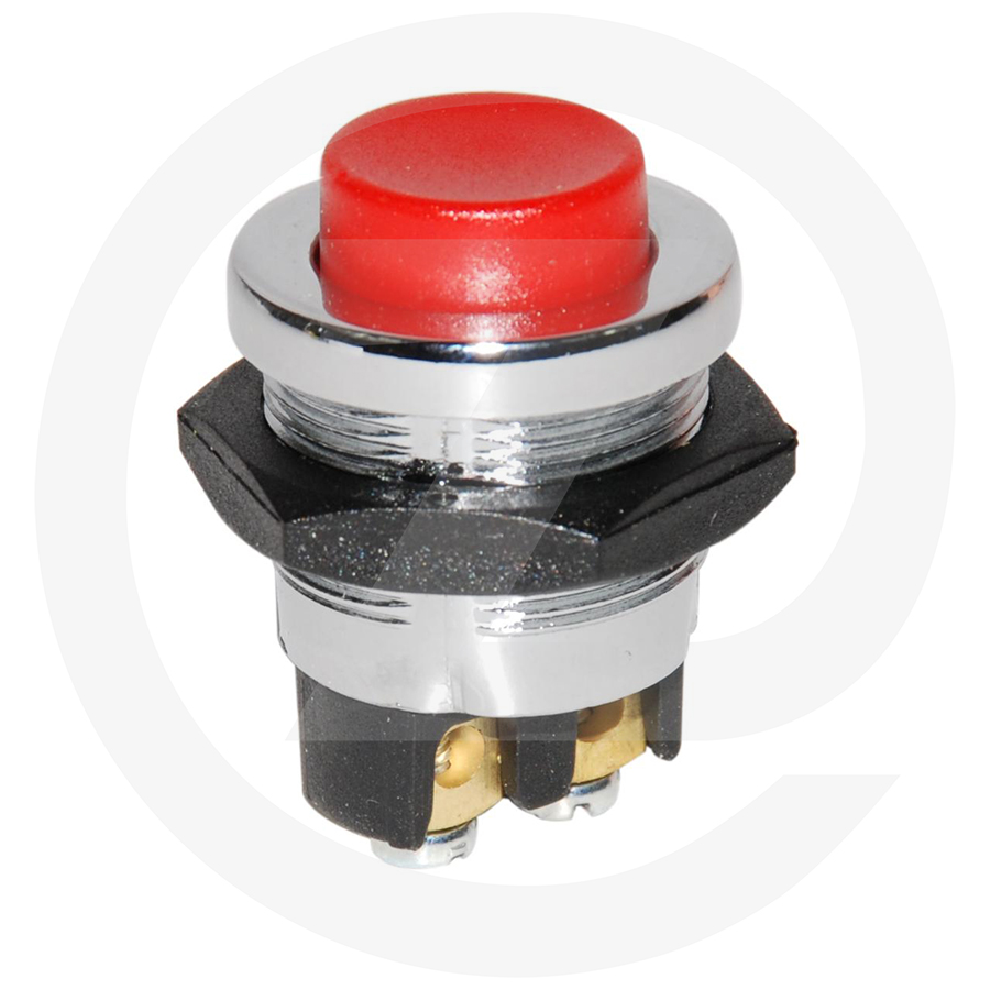 Bouton poussoir metal. rouge (bl. 1 pc) Interrupteurs & contacteurs ...