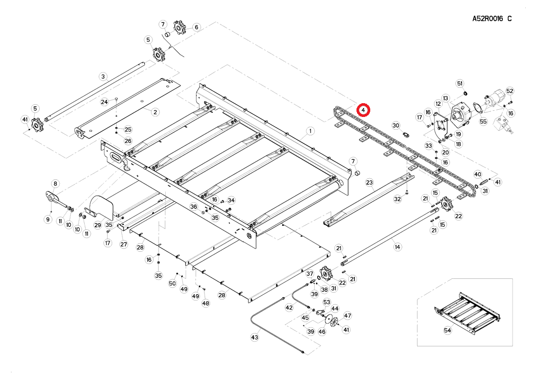 Paire de chaîne de désileuse 117 maillons Kuhn A5203200