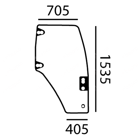 Vitre de porte droite new holland 82036000 adaptable