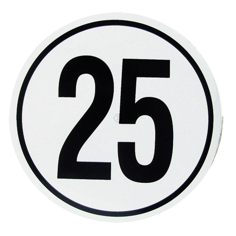 Panneau de limitation de vitesse 25 km/h