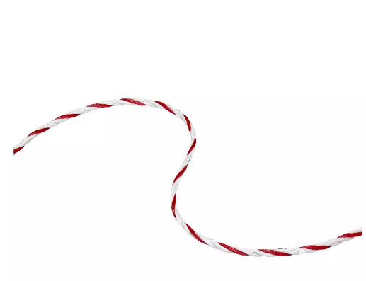 Cordelette Profi 6mm 500m 6x0,30 TriC blanc/rouge Fils rubans ...