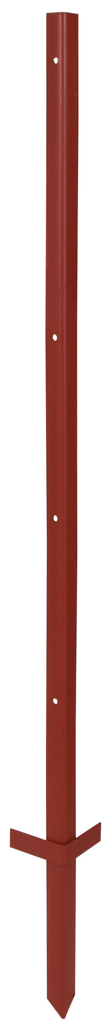Piquet d'angle acier rouge, 115cm, 4T, double bêche Piquet fer ...