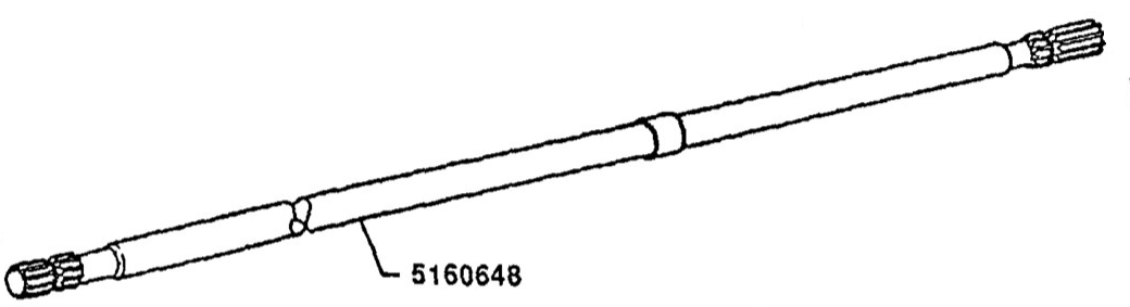 Arbre de transmission de pont avant Ø30 x1377 mm Fiat 5160648 adaptable