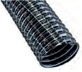 Gaine PVC souple noir renforcé avec spire PVC Ø125 mm