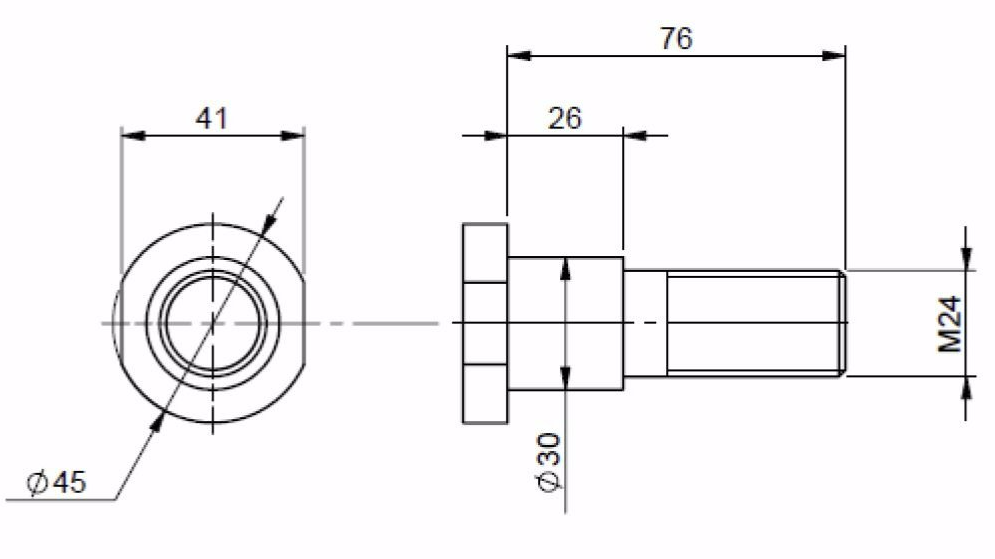 Vis pivot Ø30 M24 Agrisem