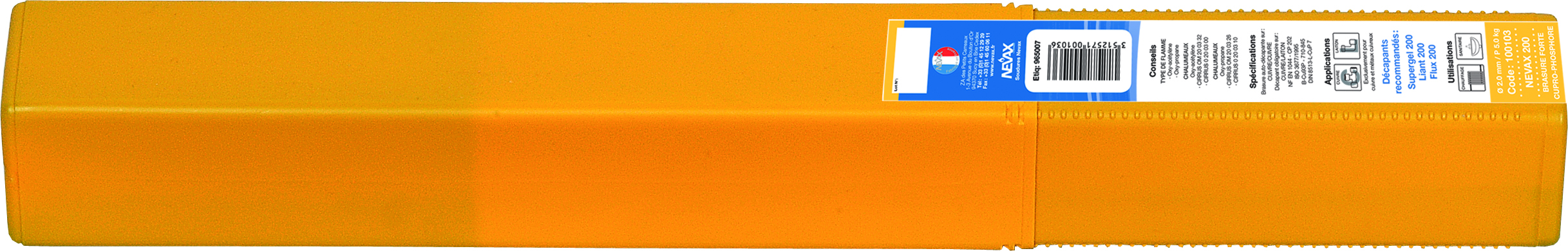 Nevax 200 : Brasure forte cupro-phosphore, diamètre 2mm, 5kg Soudure ...