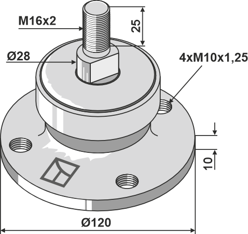 Palier avec filet M16 Palier - AGZ000690503